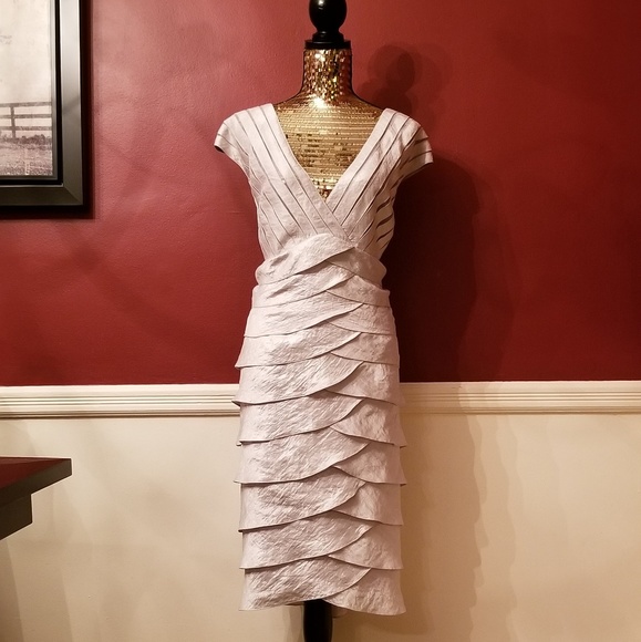 Adrianna Papell | Dresses | Adrianna Papell Shutter Pleat Cocktail ...